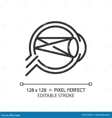 2d Customizable Simple Thin Linear Black Astigmatism Icon Stock Vector