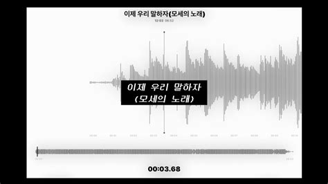 이제 우리 말하자 모세의 노래 백향워십 Youtube