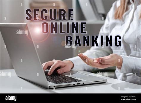 Conceptual Caption Secure Online Banking Word For Safe Way Of Managing Accounts Over The