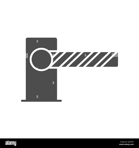 Icône De Barrière De Voiture Automatique Ligne Glyphe Et Contour