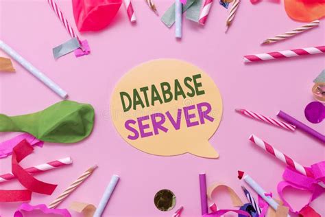 Handwriting Text Database Server Business Concept Uses A Database