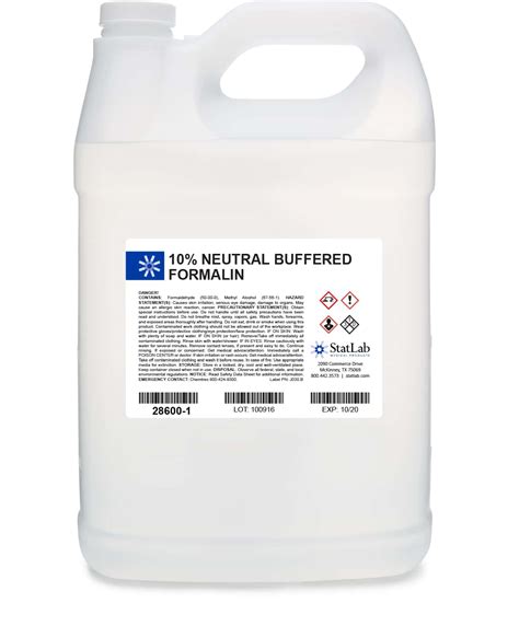 Histology Reagent Neutral Buffered Formalin Fixative 10 1 Gal