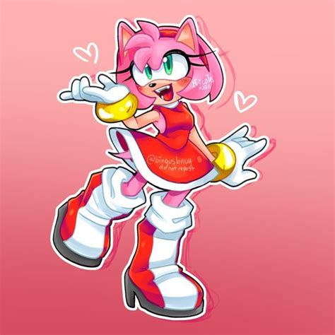 🐰bwingus🐰 On Instagram Amy Rose Amyrose Amyrosefanart Fanart Kawaiiartist Sonic