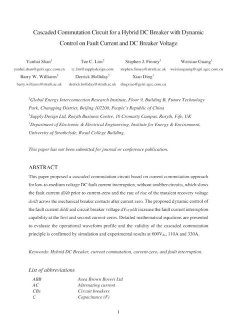 pdf university of strathclyde · 1 cascaded commutation circuit for