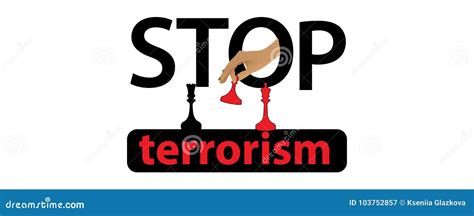 Stop Terrorism Concept Letters Stock Illustration Illustration Of
