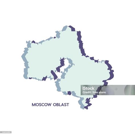 Moscow Oblast Map 세계 지도 국제 벡터 템플릿 러시아 지역 실루엣 벡터 일러스트 레이 션 개념에 대한 스톡 벡터