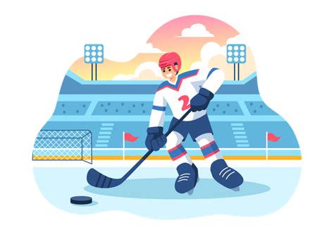 Ice Hockey Player Illustration Free Download Sports And Games