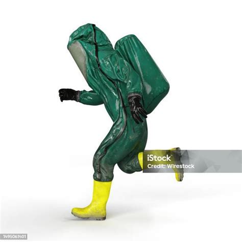 흰색 배경에 보호용 화학 슈트를 입은 남자 3d 렌더링 일러스트레이션 3차원 형태에 대한 스톡 사진 및 기타 이미지 3차원 형태 남자 둘러싸기 Istock
