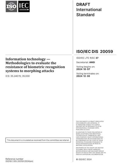 ISO IEC DIS 20059 2024 Information Technology Methodologies To Evaluate The Resistance Of