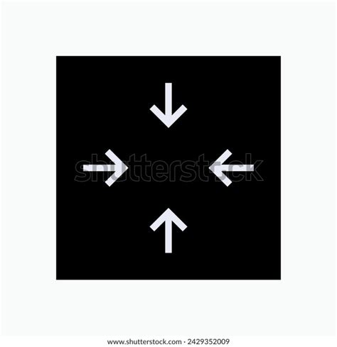 Compact Icon Minimized Arrow Centered Symbol Stock Vector Royalty Free 2429352009 Shutterstock