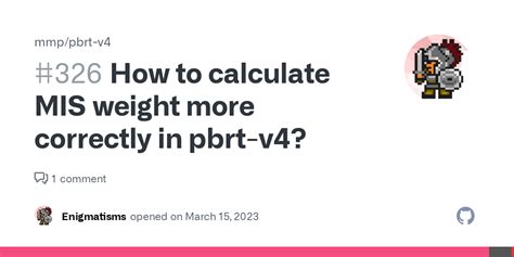How To Calculate MIS Weight More Correctly In Pbrt V4 Issue 326