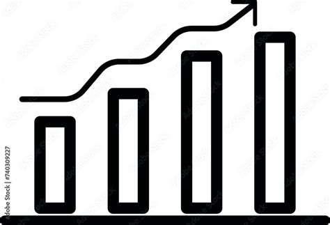 Graph With Arrow Chart With Arrow Growth Diagram And Bar Chart Stock
