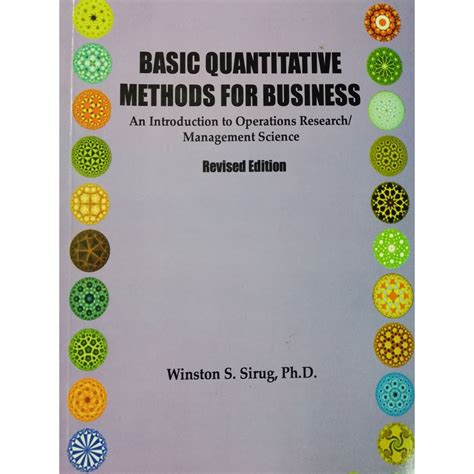 Basic Quantitative Methods For Business Revised Edition Winston Sirug