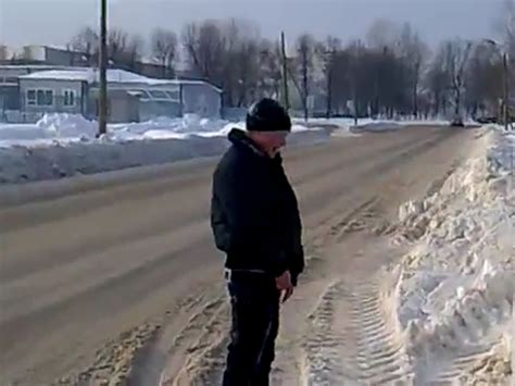 Drunk Friend Pissing On Snow
