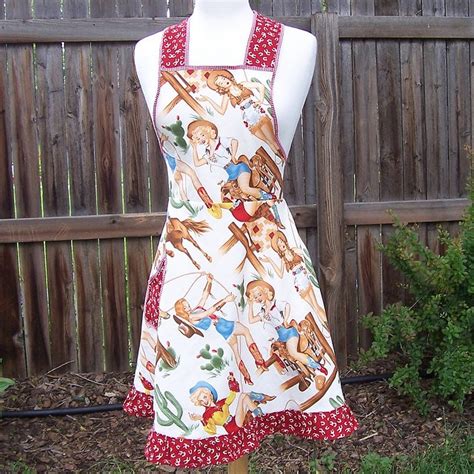 Cowgirl Pinup Apron Pinup Apron Apron Vintage Dresses