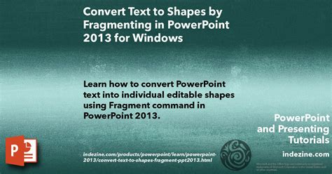 Convert Text To Shapes By Fragmenting In PowerPoint For Windows