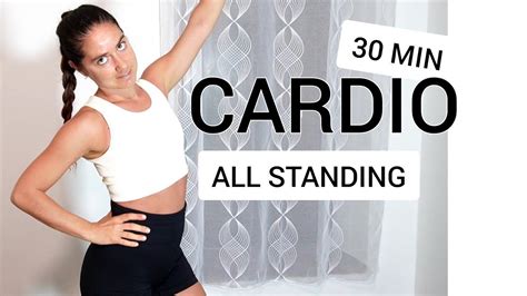 30 Min Hiit Cardio Workout At Home All Standing Full Body No Repeat No Equipment Youtube