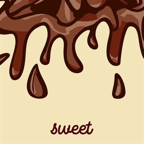 Sweet Melted Chocolate Candy Bittersweet Vanilla 26813276 Vector