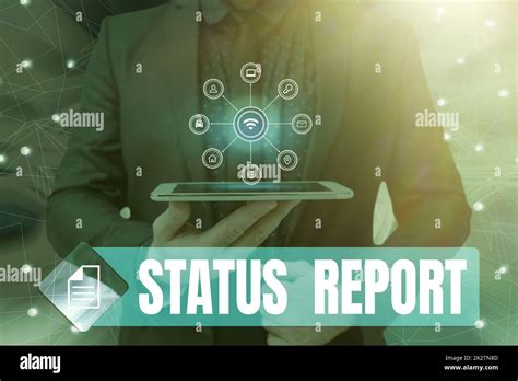 Conceptual Display Status Report Business Showcase Update Summary Of Situations As Of A Period