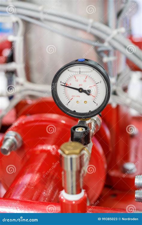 Hydraulic Fluid Pressure Indicator Stock Image Image Of Machine