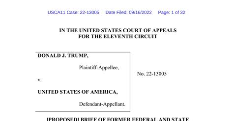 Proposed Amicus Brief To Th Circuit Appealing Judge Cannon S Special Master Order Pdf DocDroid