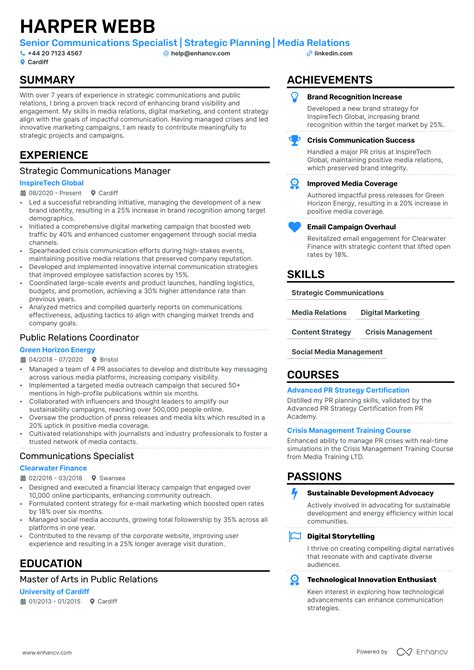 Communications Officer Cv Examples And Guide For 2025