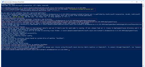 Create An Azure Service Fabric Cluster On Your Local Windows Server