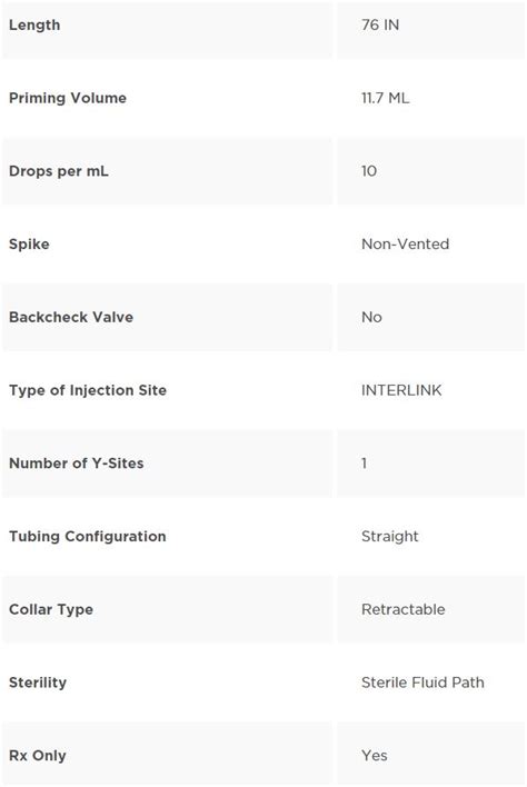 Baxter 2c6401 Iv Solution Set Interlink 10drp 76 Basic Male Ll