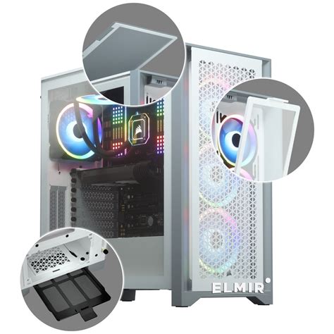 Корпус Corsair 4000D Airflow Tempered Glass б/БП White (CC-9011201-WW ...