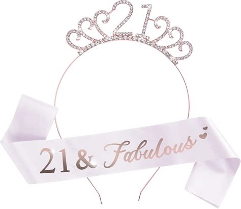 Buy Abeillo 21st Birthday Sash And Rhinestone Tiara 21st Birthday