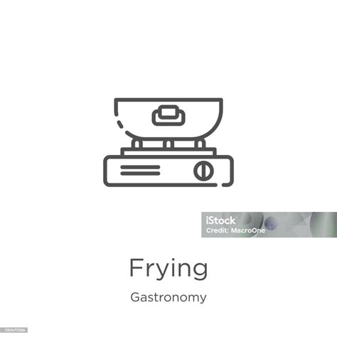 從美食收集的煎炸圖示向量細線煎炸輪廓圖示向量插圖大綱細線煎炸圖示 用於網站設計和移動應用開發向量圖形及更多午餐圖片 Istock