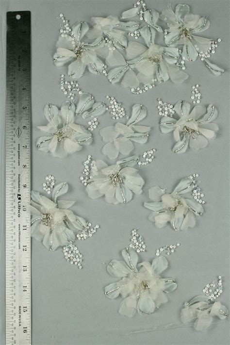 Wedding Dress Applique Beaded Applique Beaded Lace Trim Beaded