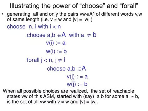 Ppt Illustrating The Power Of “choose” And “forall” Powerpoint