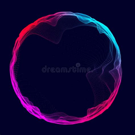 Space Time Portal Abstract Red Grid Wormhole Futuristic 3d Portal