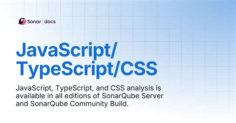 Javascripttypescriptcss Sonar Documentation Javascripttypescriptcss Sonar Documentation