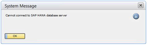 Solved Cannot Connect To Sap Hana Database Server Sap Community