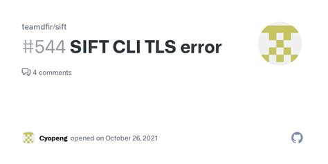 Sift Cli Tls Error · Issue 544 · Teamdfirsift · Github