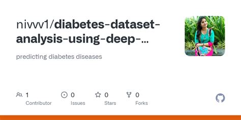Github Nivvv1diabetes Dataset Analysis Using Deep Learning