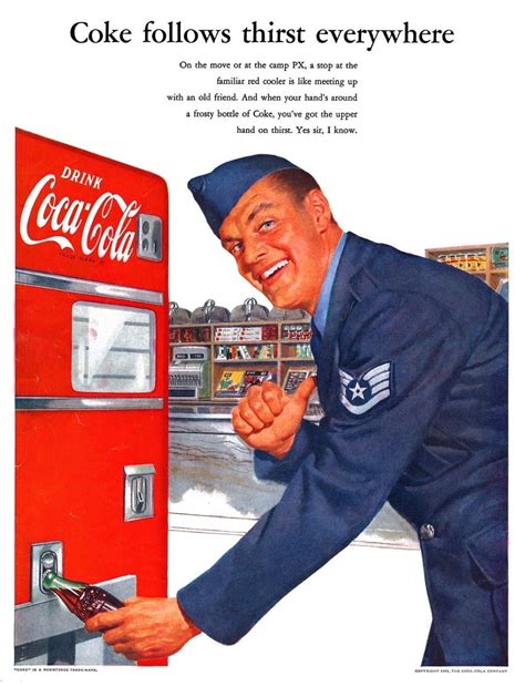 Coca Cola Coke Follows Thirst Everywhere 1952 Rvintageads