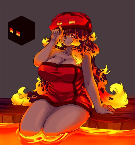 Minecraft Magma Cube Hanging Out In A Lava Spring By Me R Moemorphism