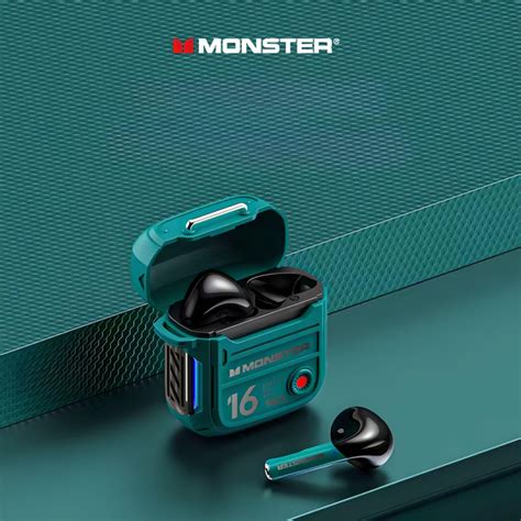 Беспроводные наушники Bluetooth вкладыши Monster Airmars Xkt16 C зарядным кейсом Green купить