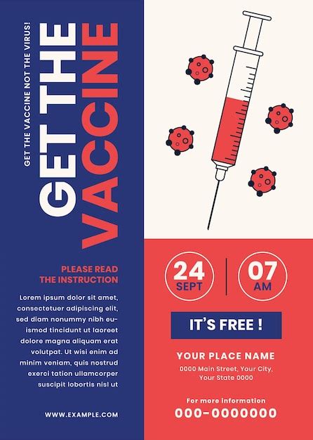 Premium Vector Medical Vaccine Virus Flyer