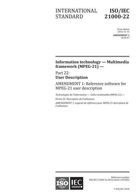 ISO IEC Amd Information Technology Multimedia Framework MPEG Part