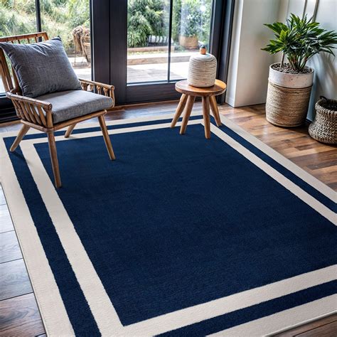 At Home Navy Blue Rug
