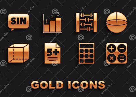 Set Test Or Exam Sheet Geometric Figure Sphere Calculator Cube Abacus Mathematics Function