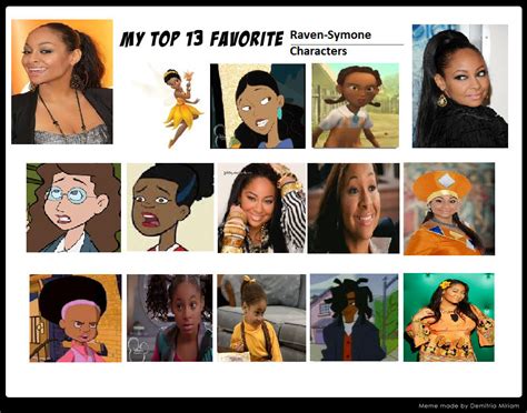 My Top 13 Favorite Raven Symone Characters Meme By Mileymouse101 On
