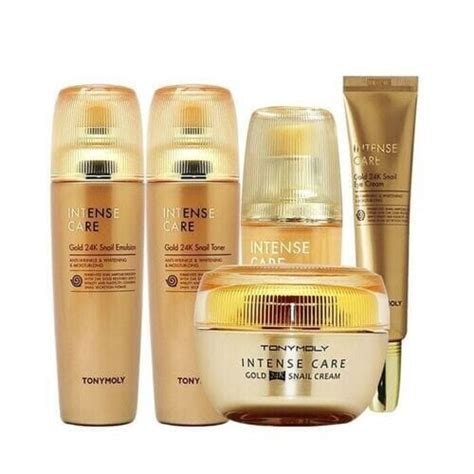 Tonymoly Intense Care Gold 24k Snail Cream 5pc Set Toner Serum
