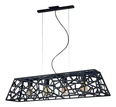 Luminária pingente led de teto Ferrolux C N T cor preto V MercadoLivre