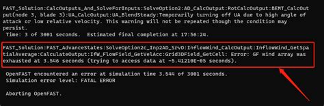 Bug Report Error When Conduct Simulation Using OLAF Turbulent Wind TurbSim Issue