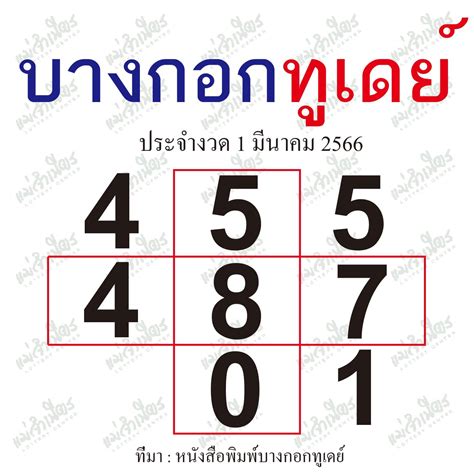 เทียบเลขเด็ด ไทยรัฐ เดลินิวส์ บางกอกทูเดย์ งวด 1 มี ค 66 เลขนี้ชัดมาก